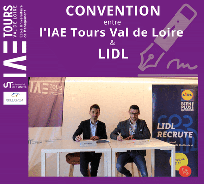 LIDL et l'IAE Tours Val de Loire signent une convention de partenariat ...